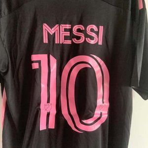 adidas | Shirts | Lionel Messi Inter Miami Soccer Jersey Away Black ...